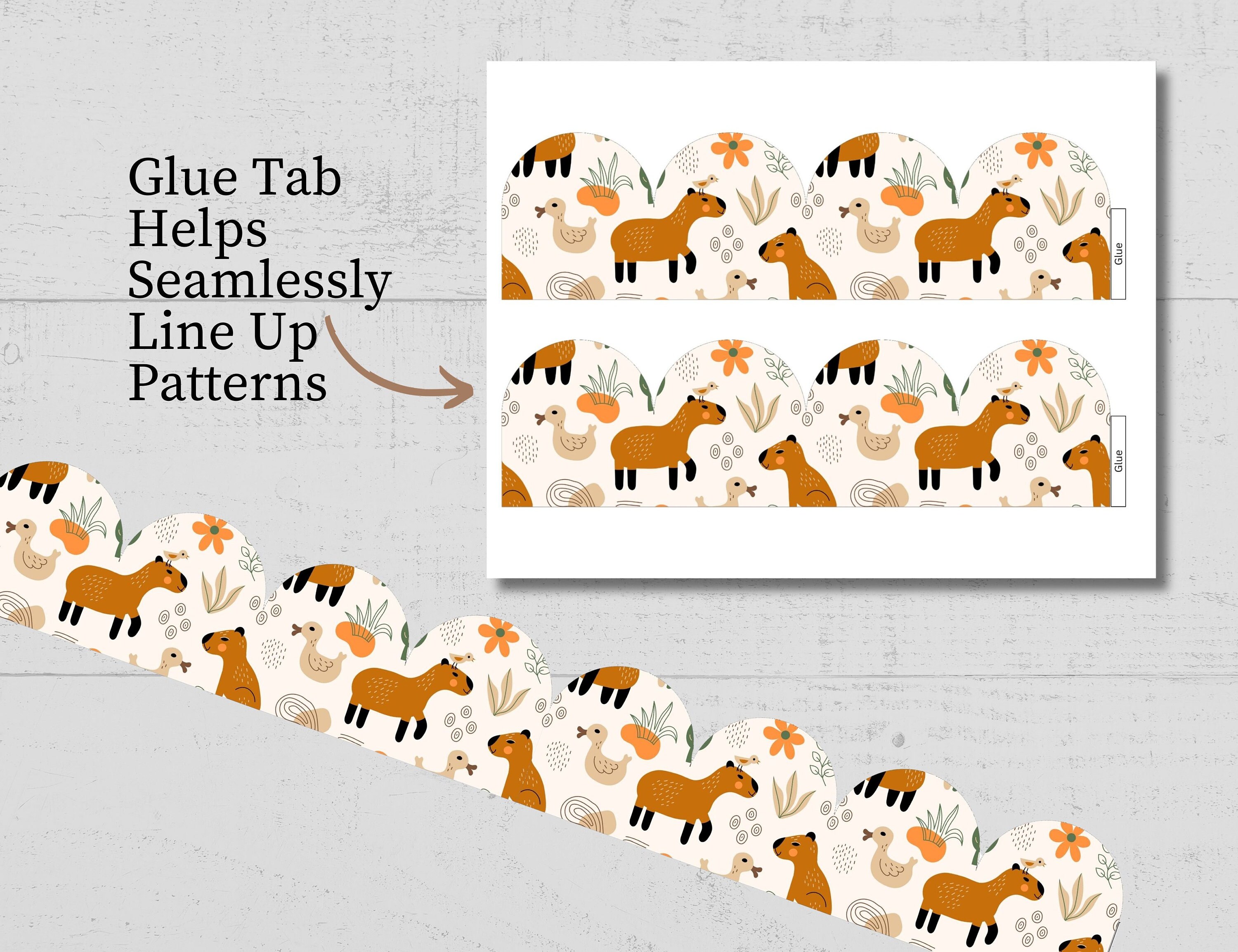 Capybara Classroom Bulletin Board Border Kit, Printable Boho Retro ...