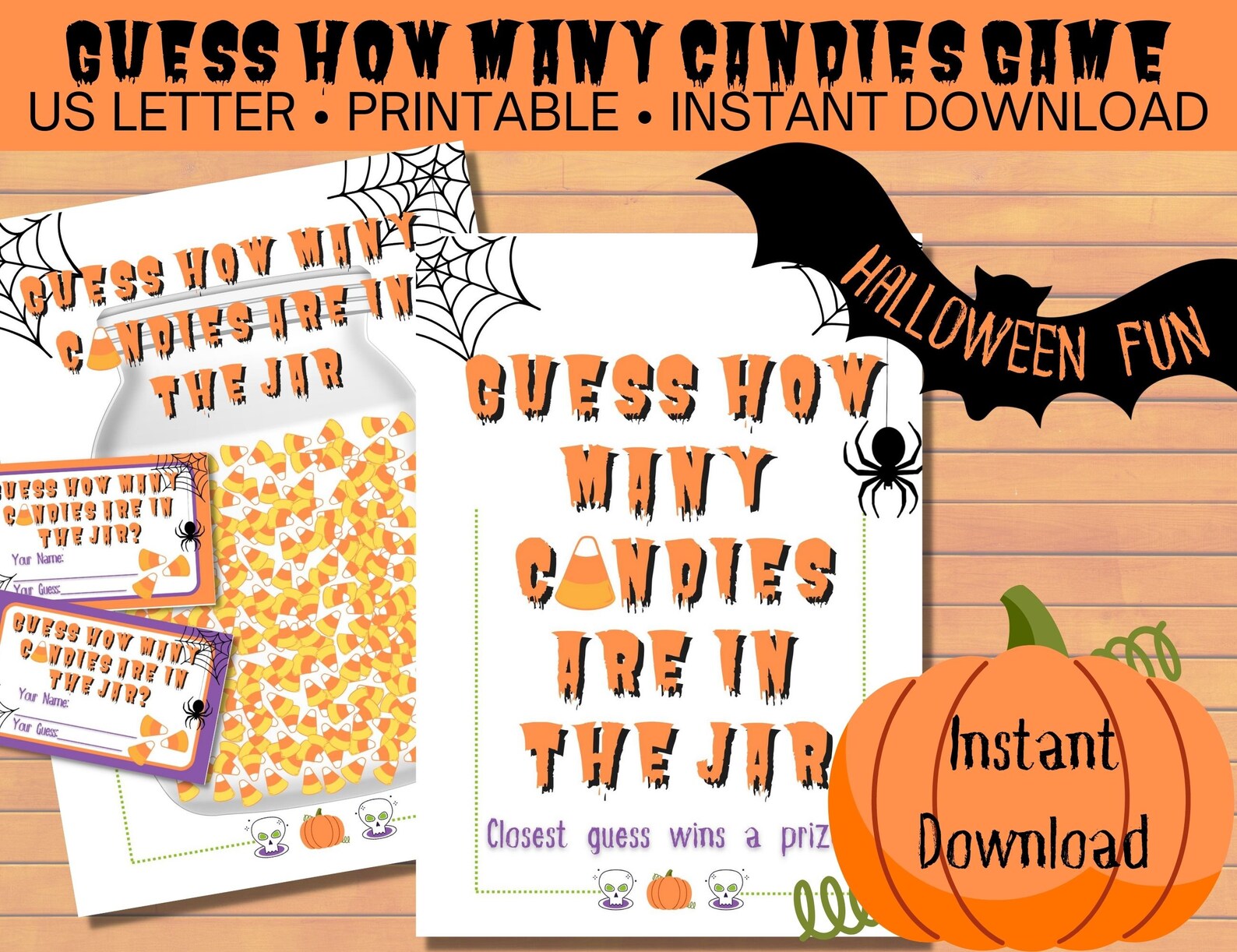 Halloween Guess How Many Candy Corns Game Printable Count the - Etsy