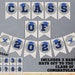 Printable Graduation Banner, Congratulations Class of 2023 Pennant ...