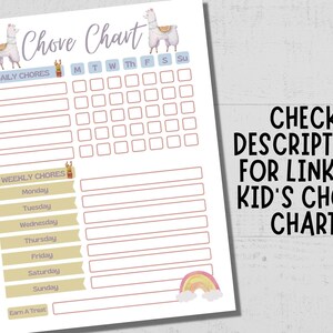 Boho Llama Rainbow Potty Training Reward Chart for Toddler, Printable ...