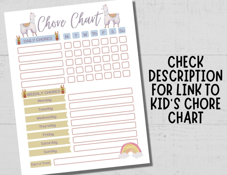 Boho Llama Rainbow Potty Training Reward Chart for Toddler, Printable ...