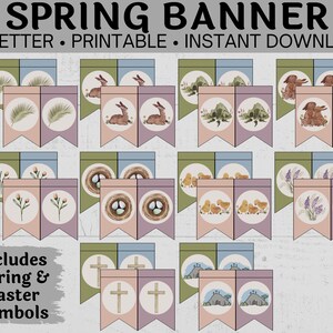 Custom Spring Time Banner Printable, Personalize Your Own Pennant ...