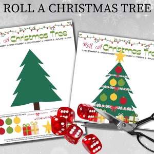 Christmas Dice Game Bundle, Roll A Snowman, Roll A Nativity, Roll A ...