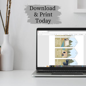 Camping Back to School Gift Tag, Bookmarks to Start the School Year off ...