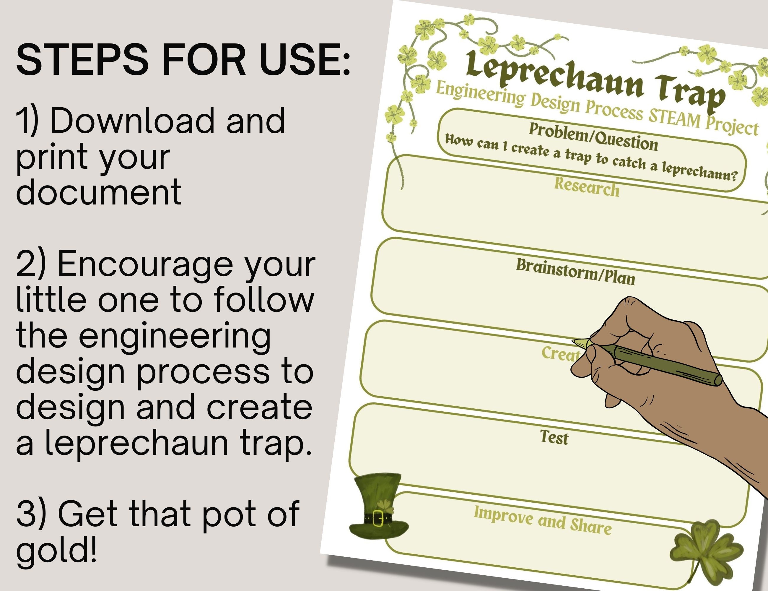 Printable St Patrick's Day STEAM Activity, Use Engineering Design ...