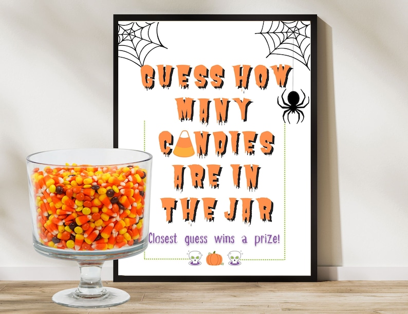 Halloween Guess How Many Candy Corns Game, Printable Count the Candies ...