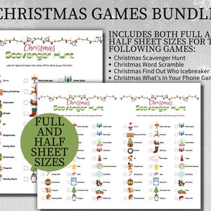 Printable Christmas Game Bundle Ultimate Holiday Activity Pack ...