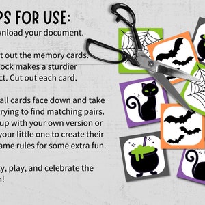 Halloween Memory Matching Card Game, Halloween Go Fish, Halloween Card ...