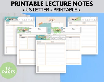 Printable Online Class Notes Lecture Notes Class Note Templates Study ...