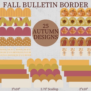 Classroom Bulletin Board Border Kit, Printable Autumn Harvest ...