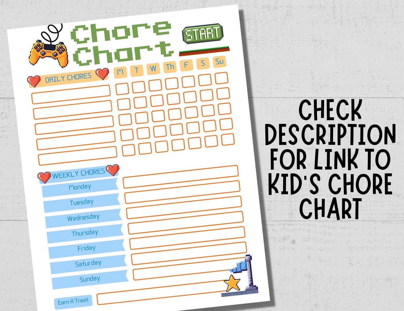 Gamer Potty Training Reward Chart for Toddler, Printable Toilet Routine ...