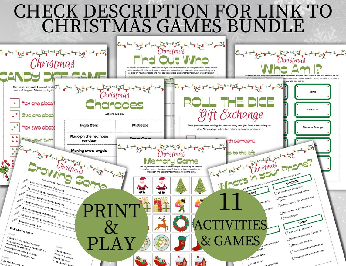 Christmas Dice Game Bundle, Roll A Snowman, Roll A Nativity, Roll A ...