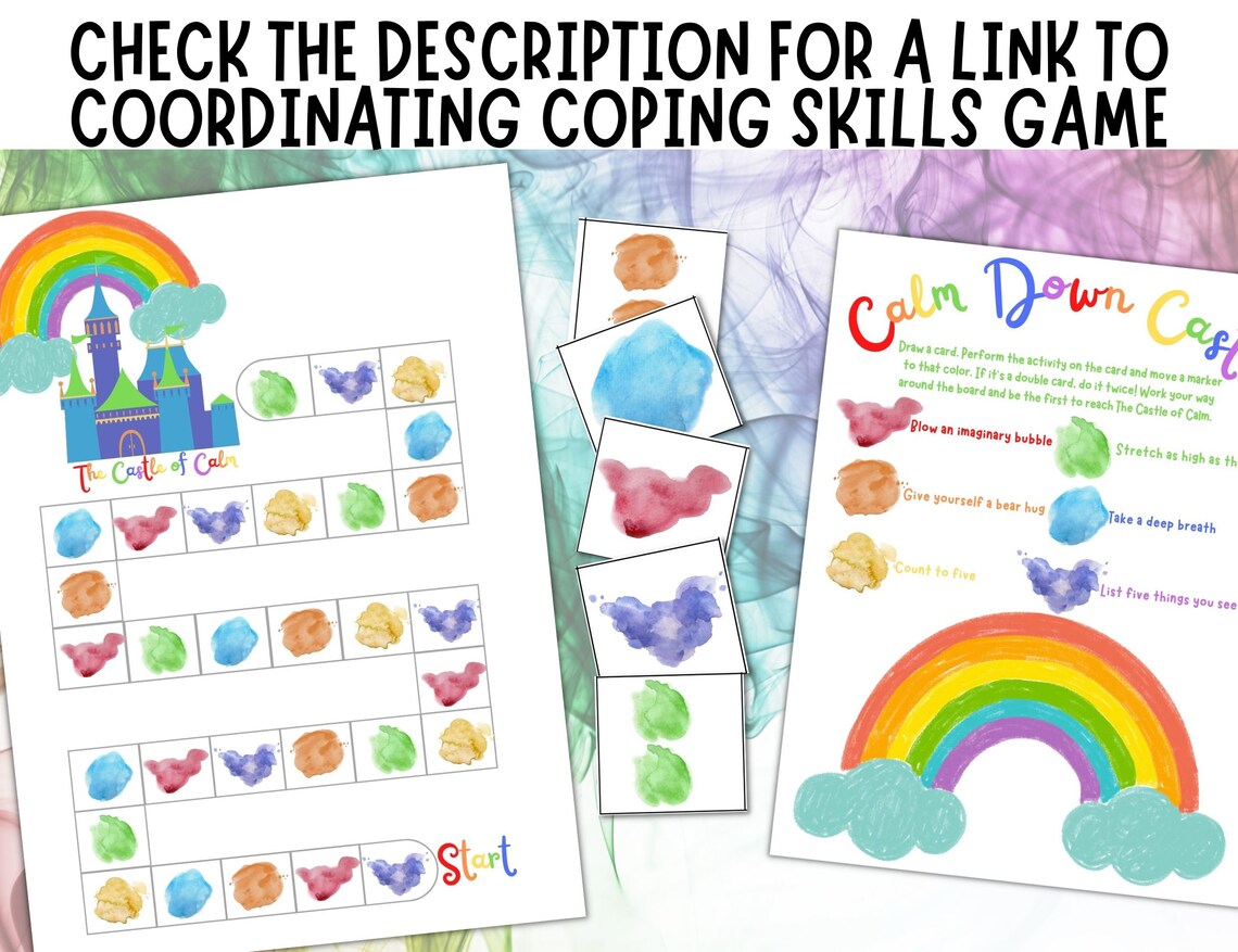 Printable Rainbow Castle Rewards Chart for Kid's Behavior Routine and ...