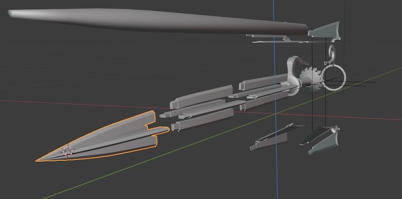 Shuten Douji Cosplay Sword Weapon Split and Keyed for 3d Printing (fate ...