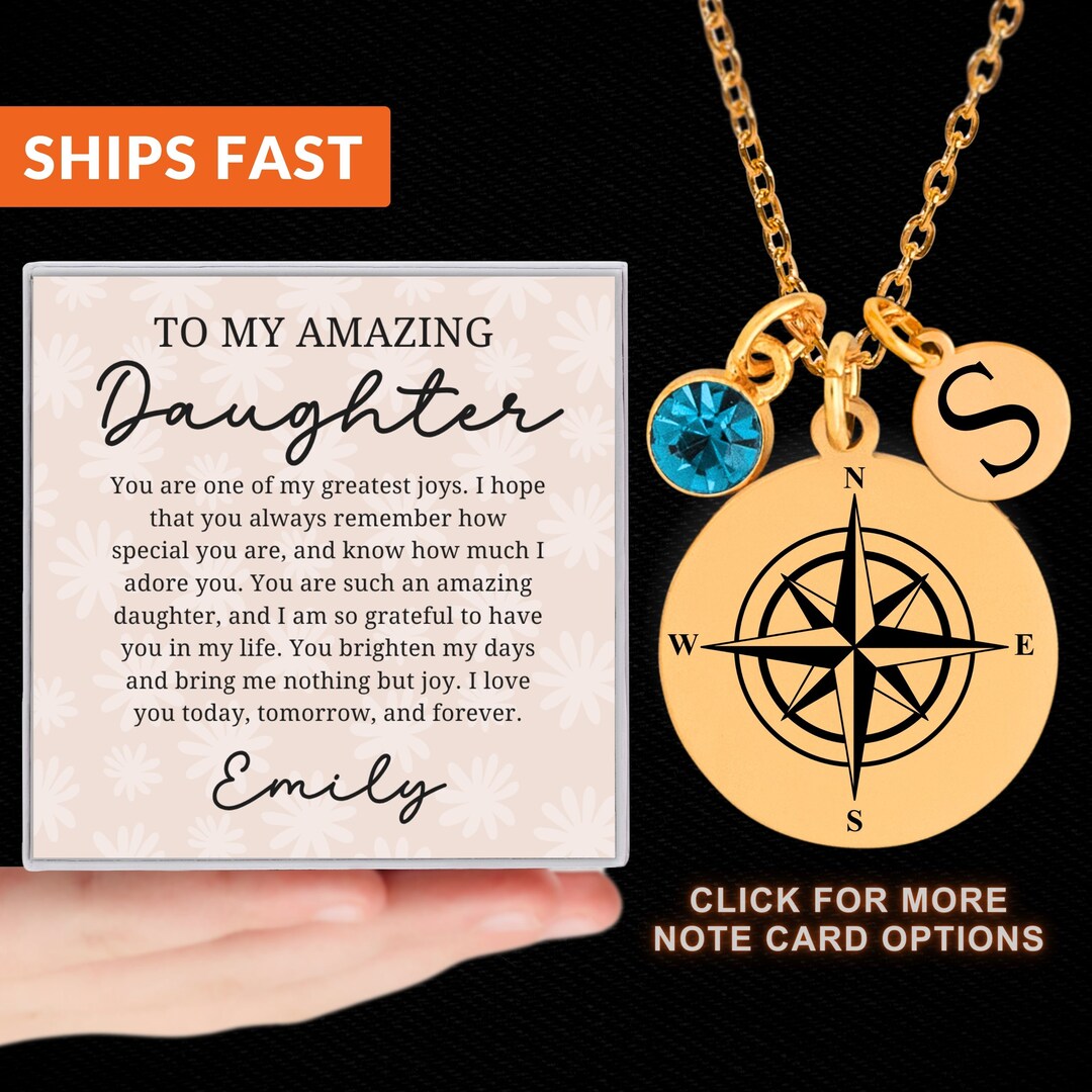 To My Daughter Necklace, Personalized Daughter Gift, Daughter Jewelry ...