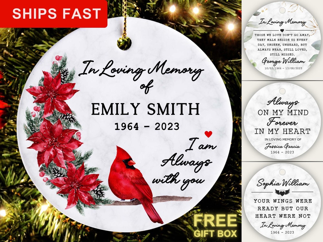 Memorial Christmas Ornament, Personalized Memorial Ornament, Sympathy ...