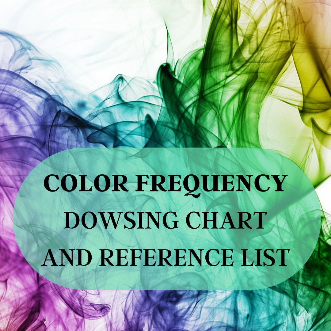 Color Frequency Dowsing Wheel and Reference Chart 2 Separate Items - Etsy