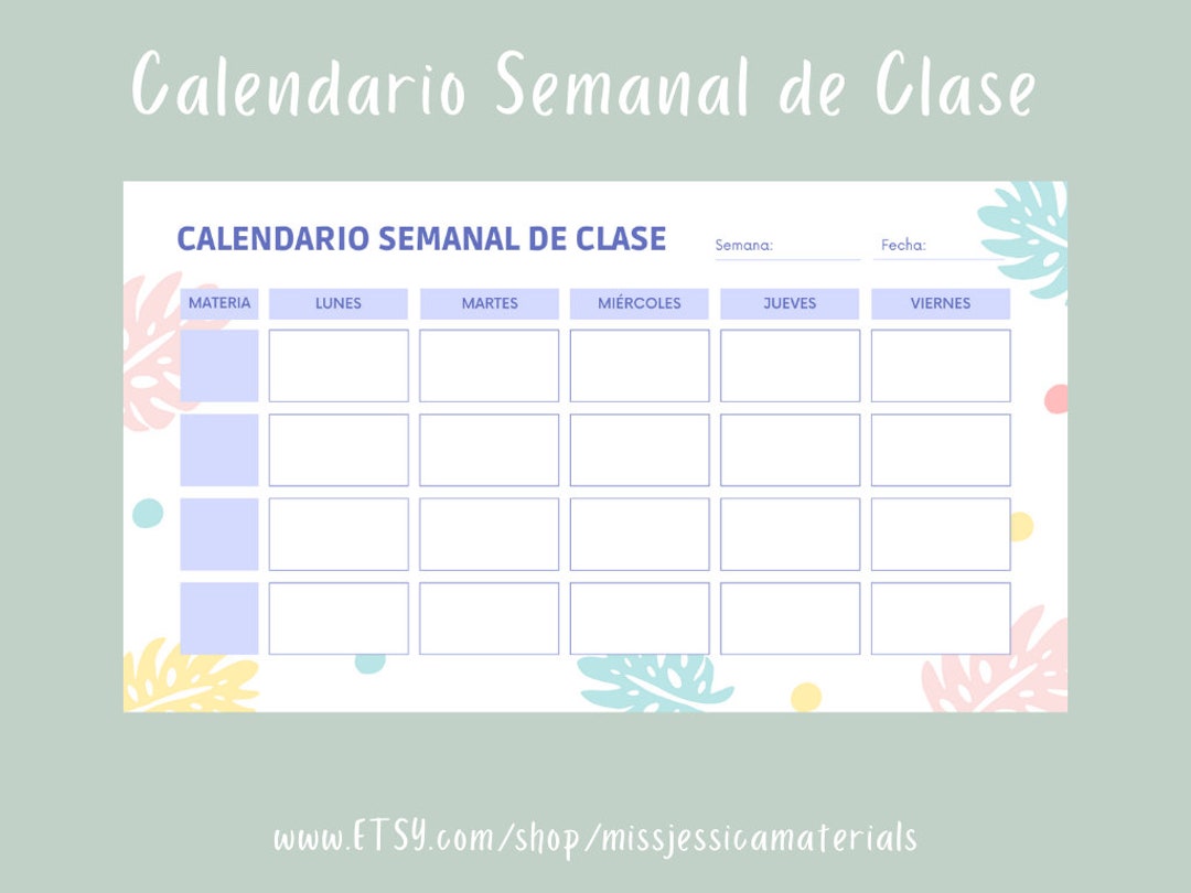 Teacher Spanish Resources Weekly Planner | Recursos Para Maestras ...