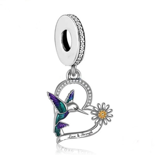 Humming Bird Pandora Charm - Etsy