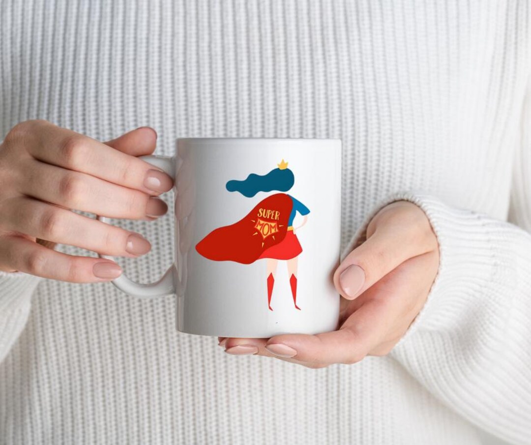 Super Mom Mug - Cute Mother’s Day Gift, Mom Birthday Coffee Cup, Gift ...