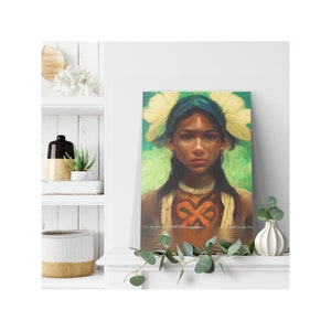 Anacaona, Taina, Taino Indian Gift, Taino Painting - Etsy