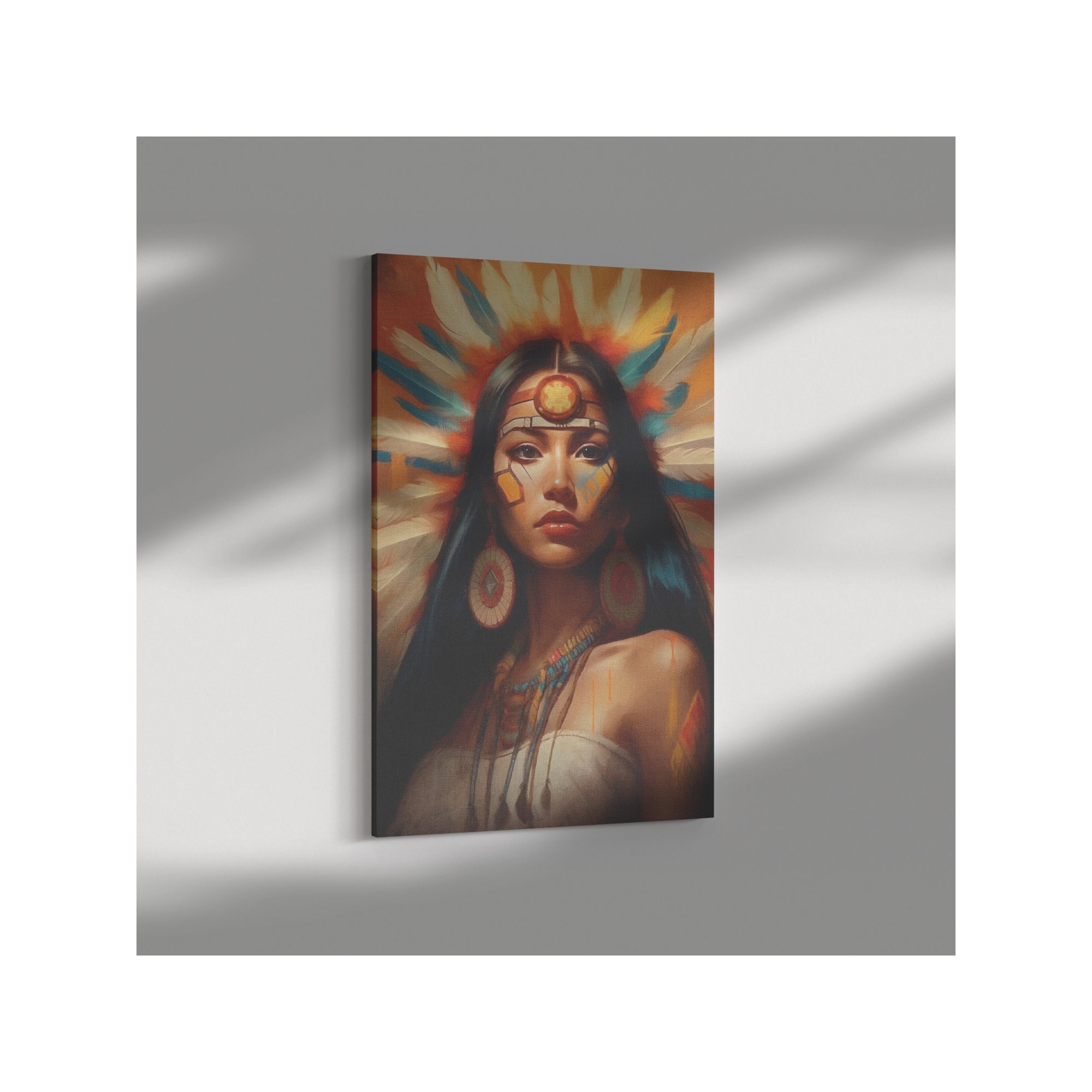 Atabey Portrait, Taíno Mural Art, Taino Art - Etsy