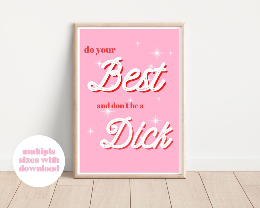 Do Your Best | Motivational Print, Digital Download, Pink Print ...