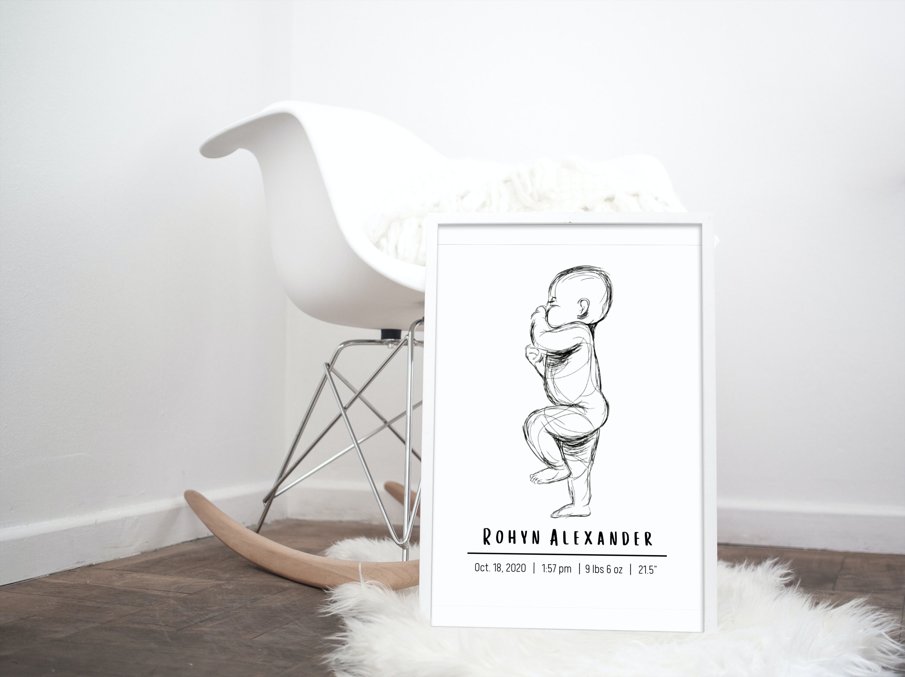 Custom Birth Poster, Newborn Baby, Personalized Birth Details, Baby ...