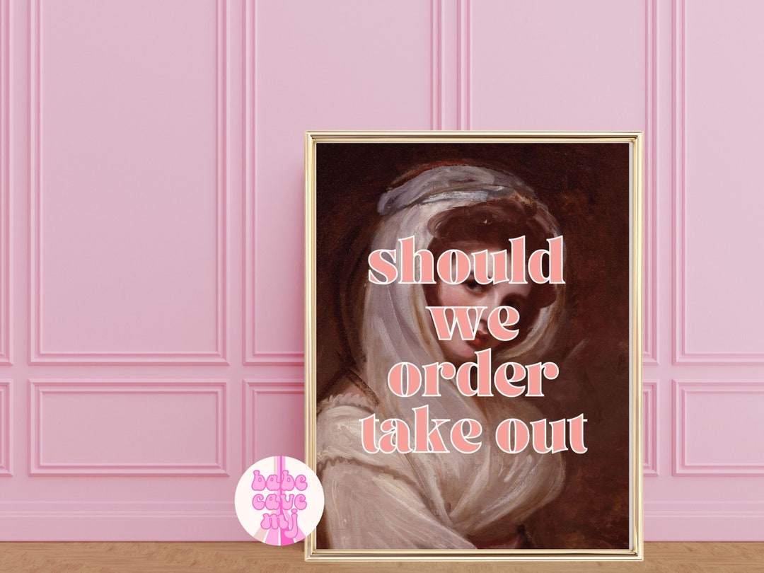 Should We Order Takeout | Altered Art, Trendy Wall Art, Digital ...