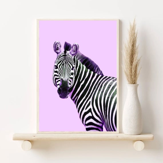 Purple Zebra Print Walls