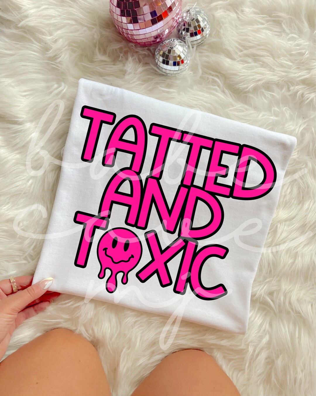 Tatted and Toxic, Trendy Png, Wavy SVG, Trendy, Digital Download - Etsy