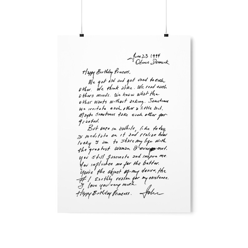 Johnny Cash Letter to June Carter Physical Print Love - Etsy
