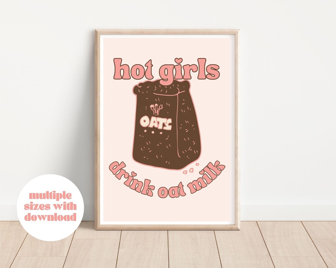 Oat Milk Print, Kitchen Wall Art, Digital Download, Instant Printable ...