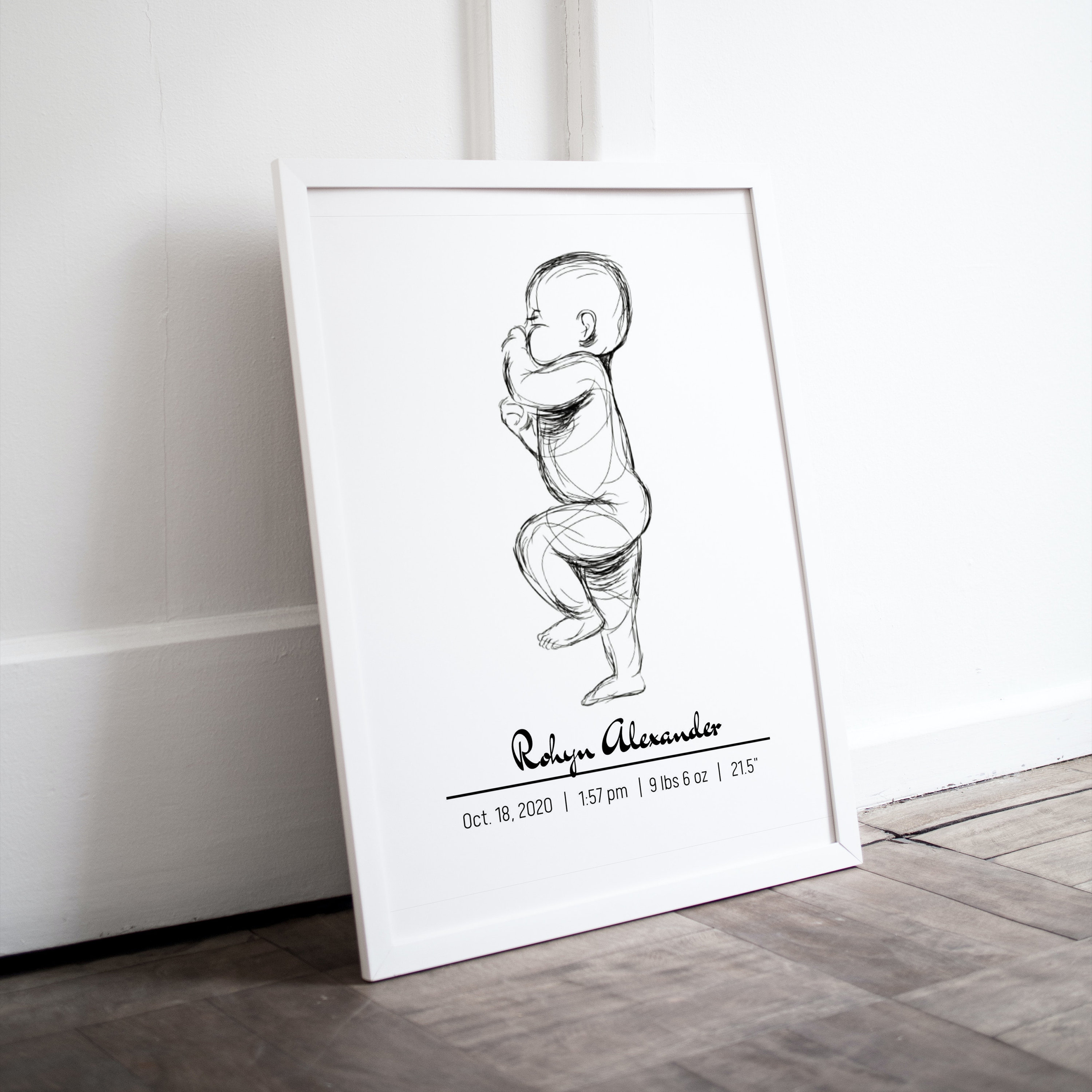 Custom Birth Poster, Newborn Baby, Personalized Birth Details, Baby ...