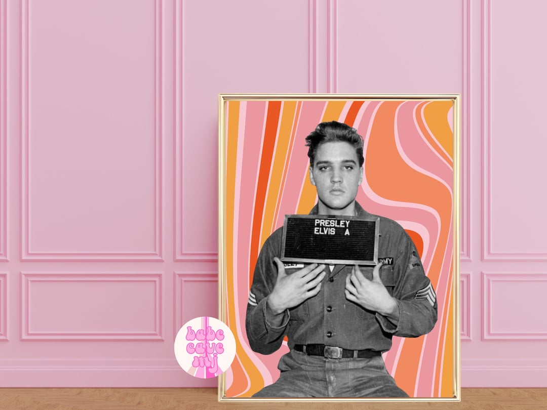 Altered Photo, Elvis Print, Elvis Enlistment Print, Trendy Print, Retro ...