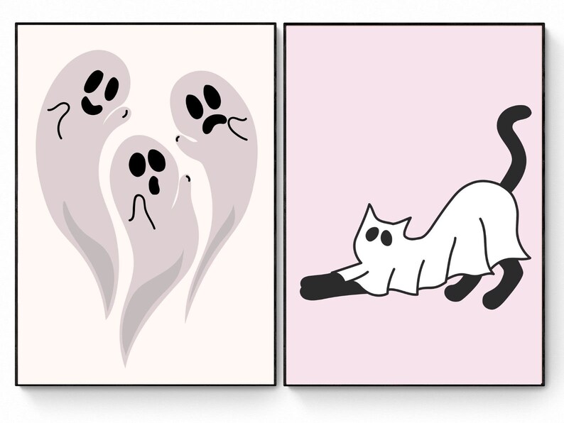 Set of 10 Halloween Prints, Spooky Prints, Digital Downloads, Halloween ...