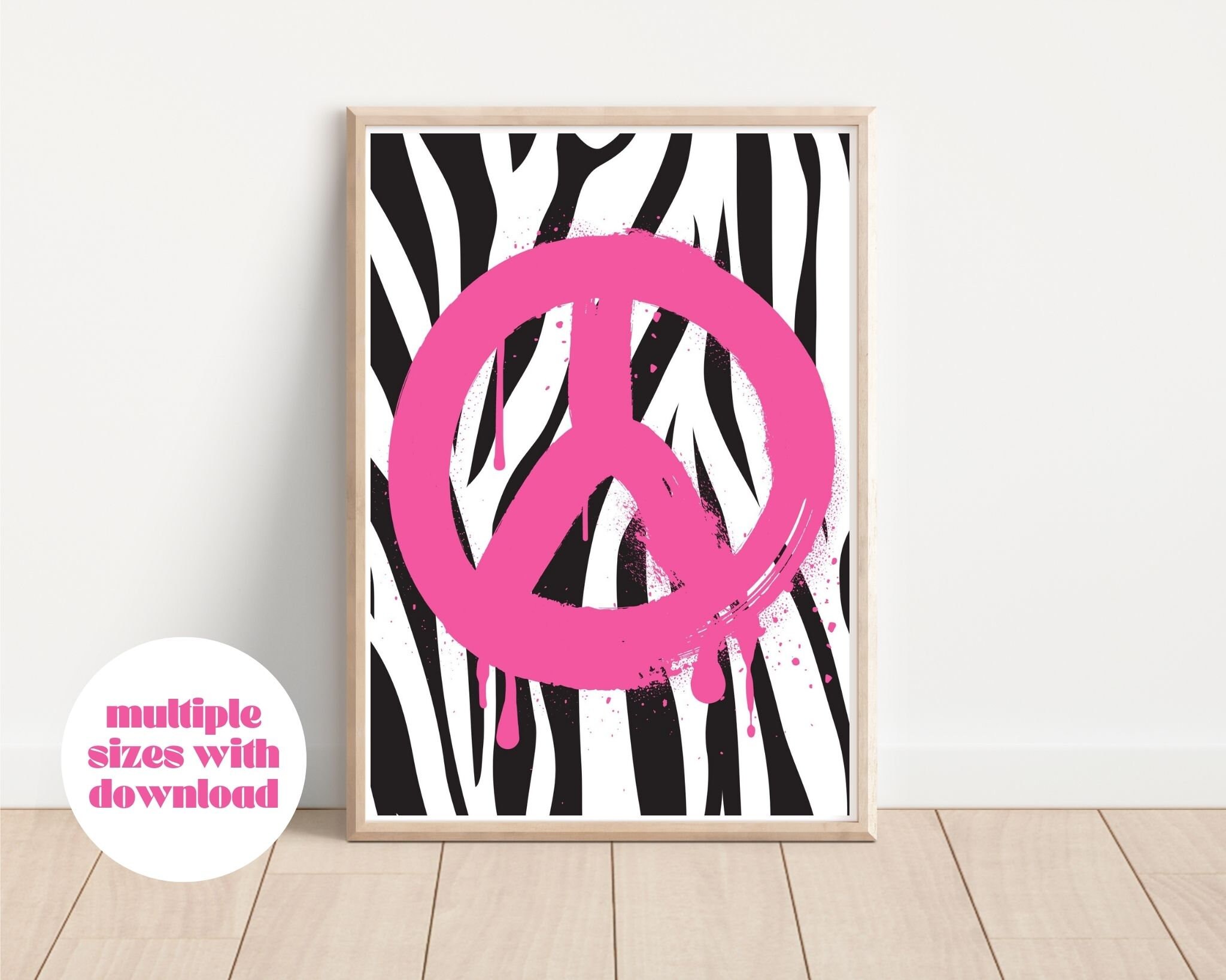 Cute Zebra Peace Signs