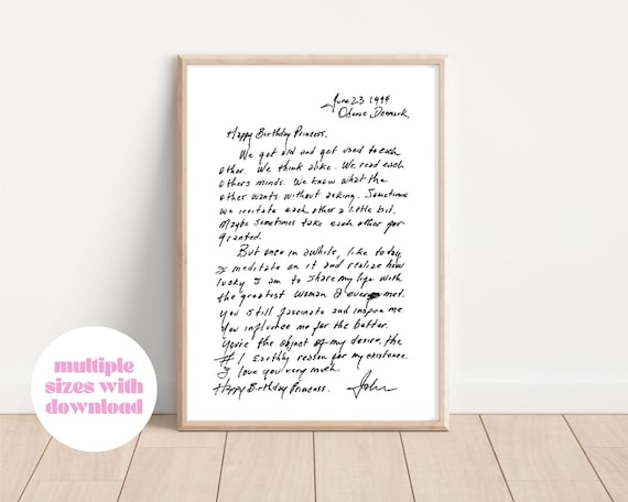Johnny Cash Letter to June Carter Johnny Cash Print Digital - Etsy