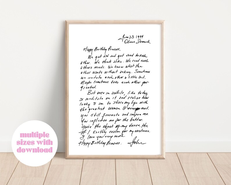 Johnny Cash Letter to June Carter Johnny Cash Print Digital - Etsy