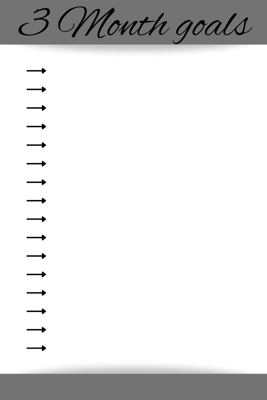 3,6 and 12 Month Goals Templates - Etsy