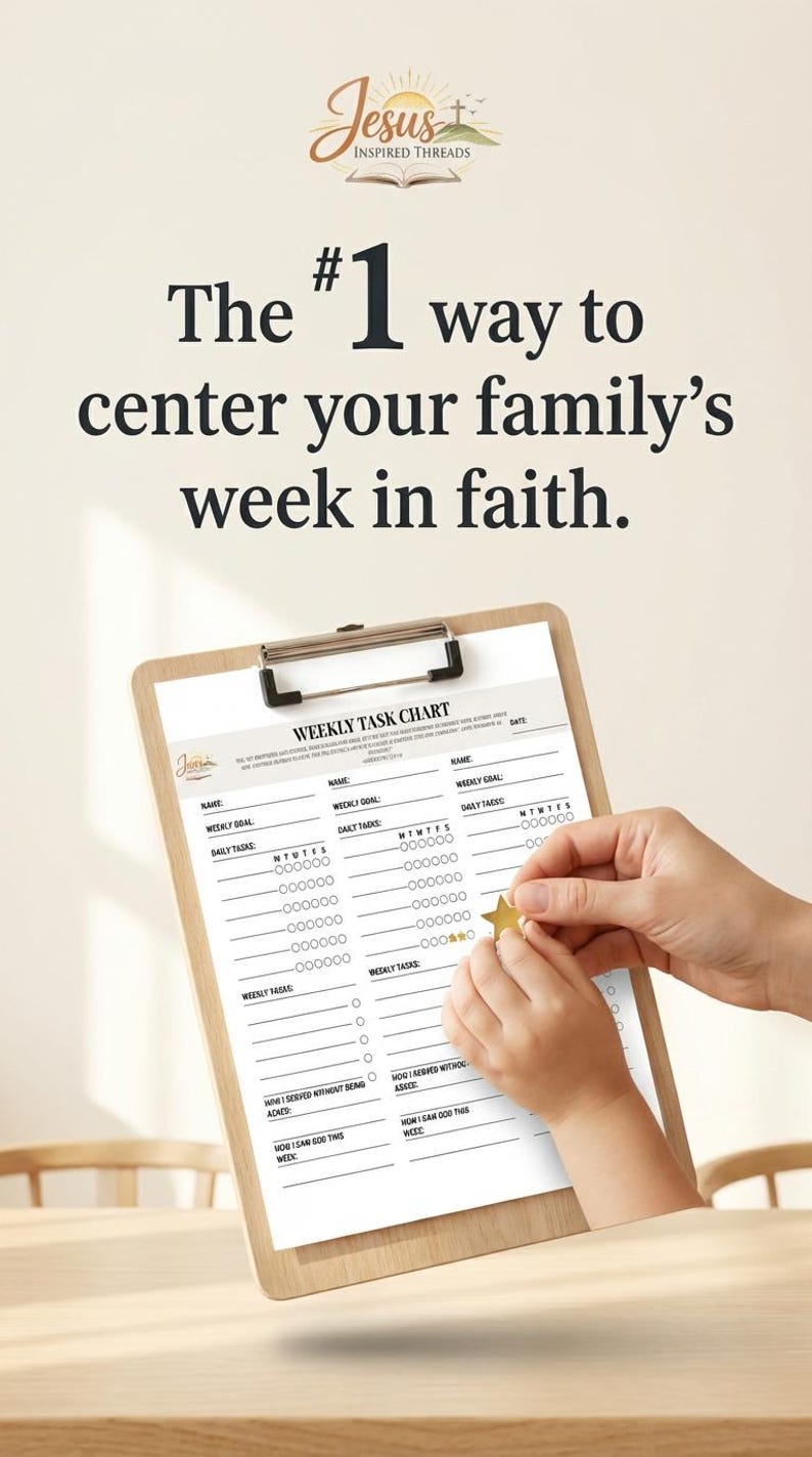 Christian Chore Chart Printable | Customizable | Reusable | Digital ...