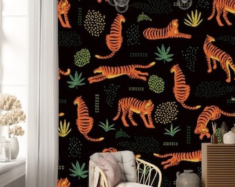 Tiger Peel And Stick Wallpaper