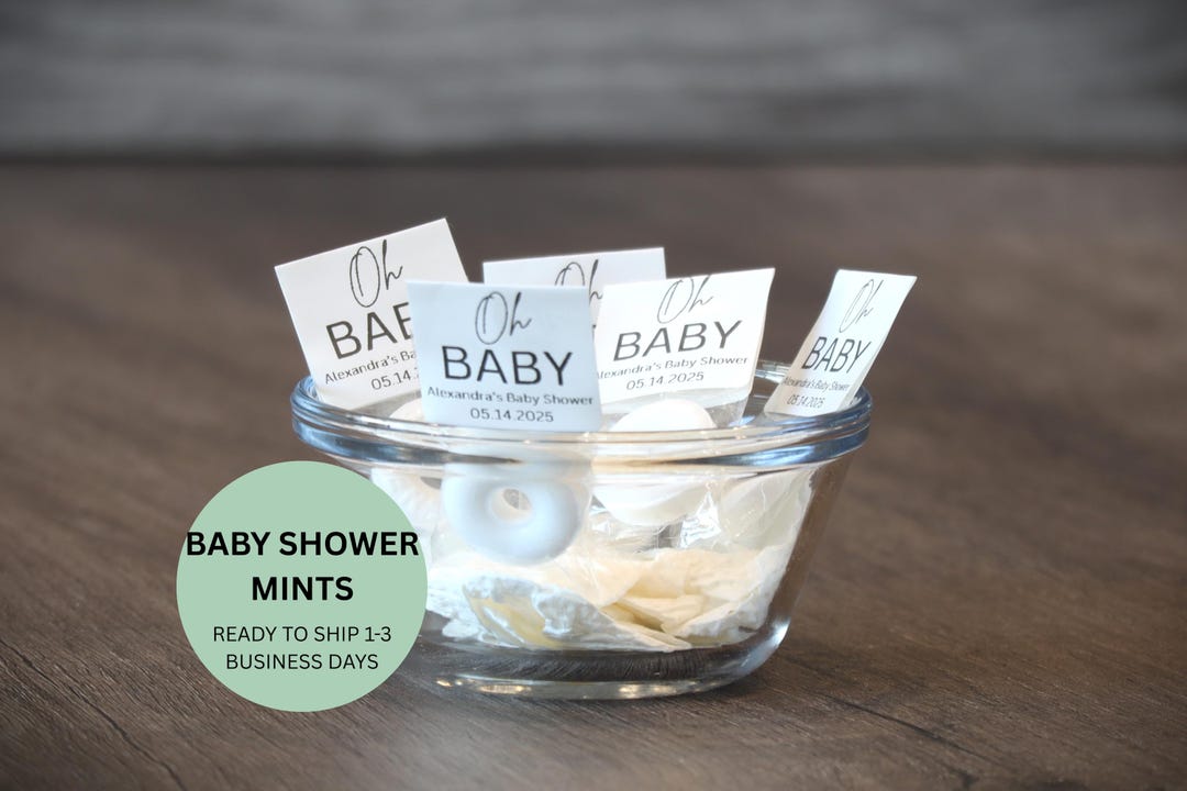 Baby Shower Mint-oh Baby Mints-personalized-baby Shower Favor Mints ...