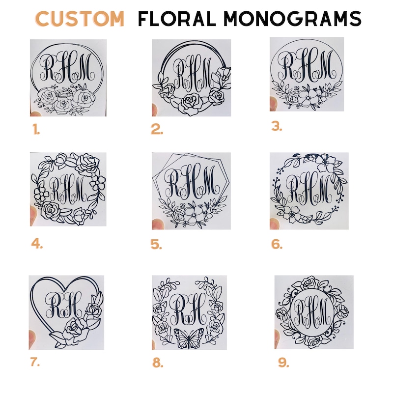 Monogram Wall Decal - Etsy