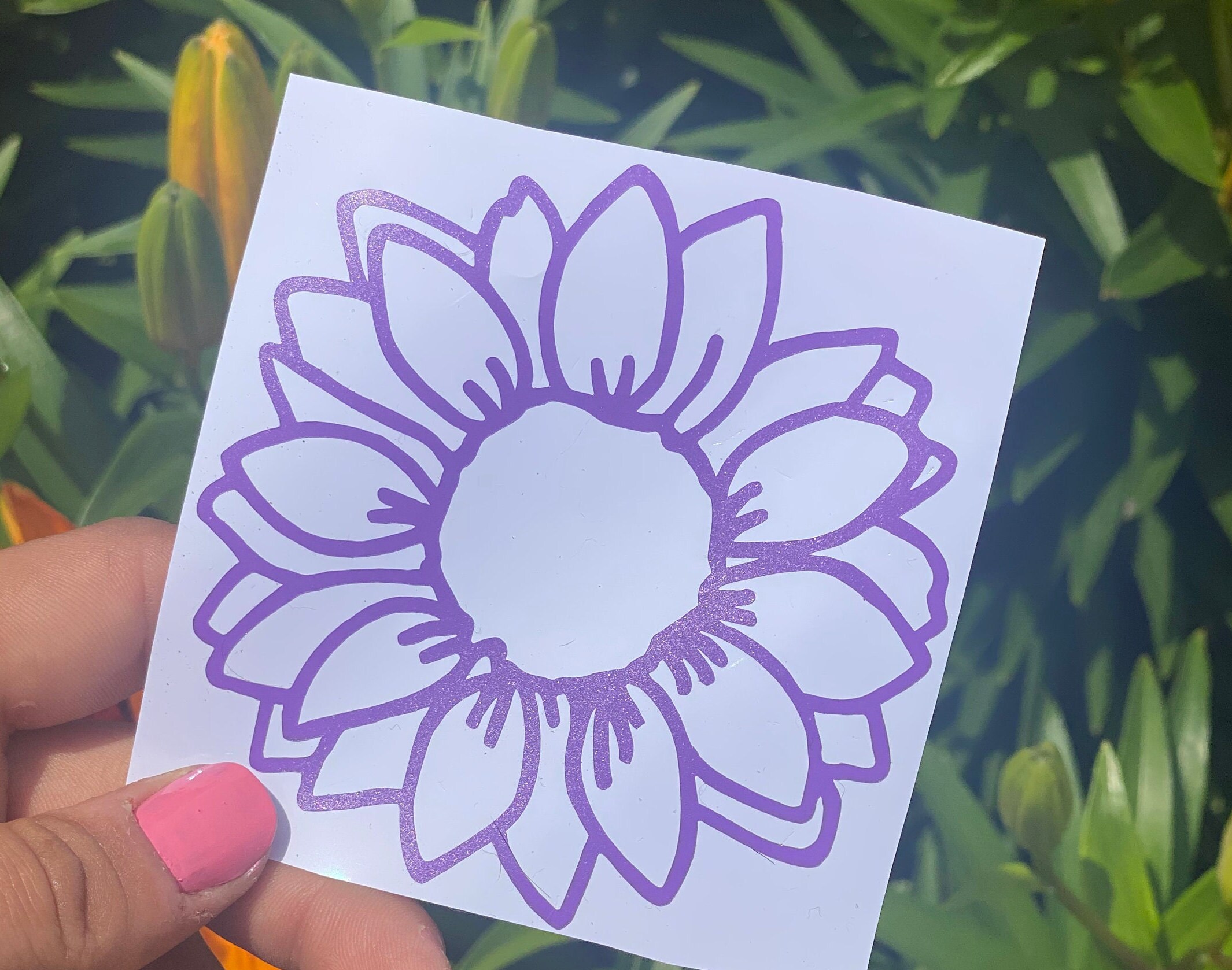 Sunflower Vinyl Decal - Etsy