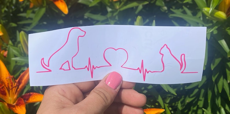 Animal Love | Veterinary Decal | Heartbeat Vinyl Decal - Etsy