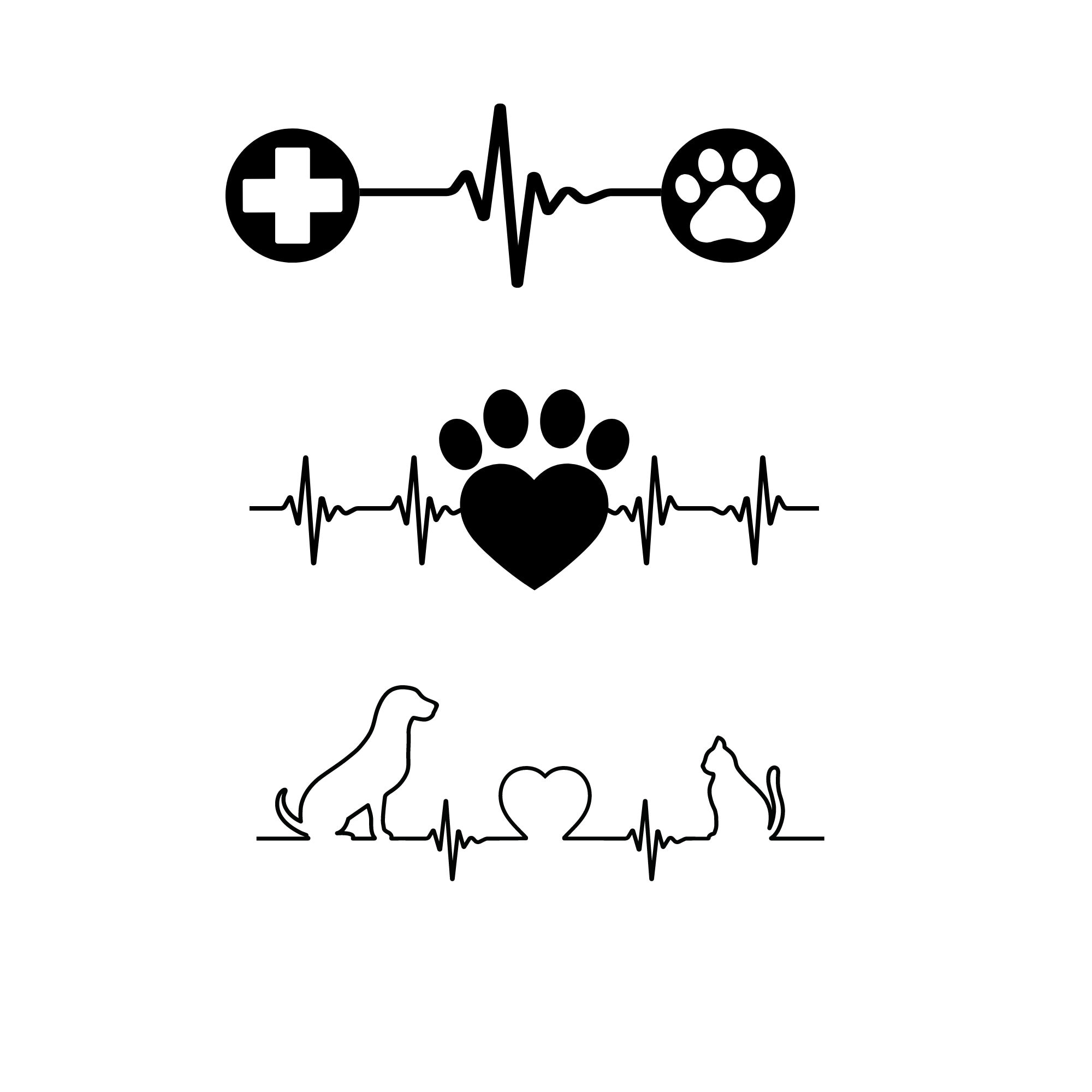 Animal Love | Veterinary Decal | Heartbeat Vinyl Decal - Etsy