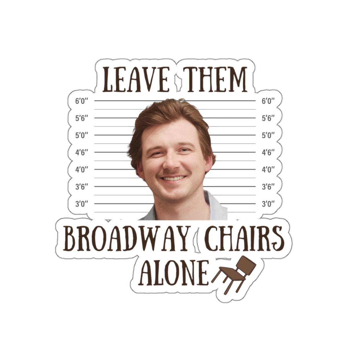 Morgan Wallen Mug Shot Sticker - Country Music Fan Gift, Funny Lyric ...
