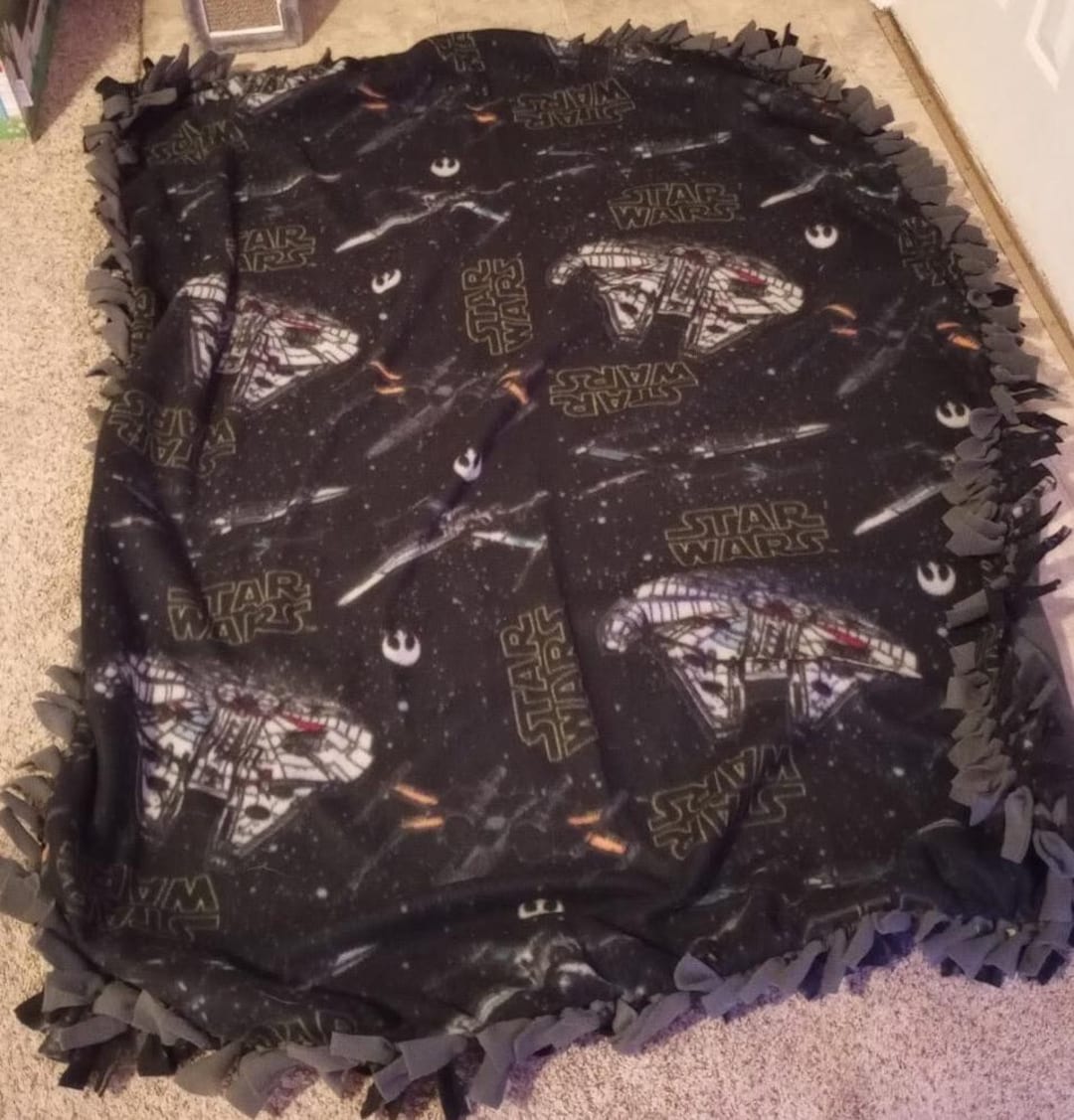 Star Wars Print Handmade Fleece Tie Blanket - Etsy