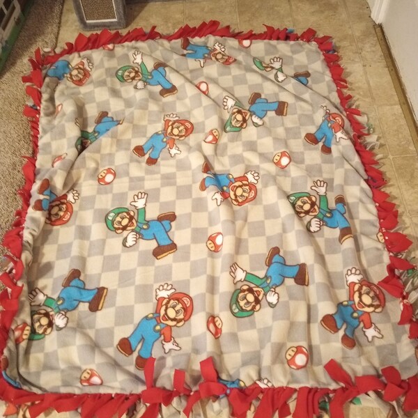 Mario Fleece Blanket - Etsy